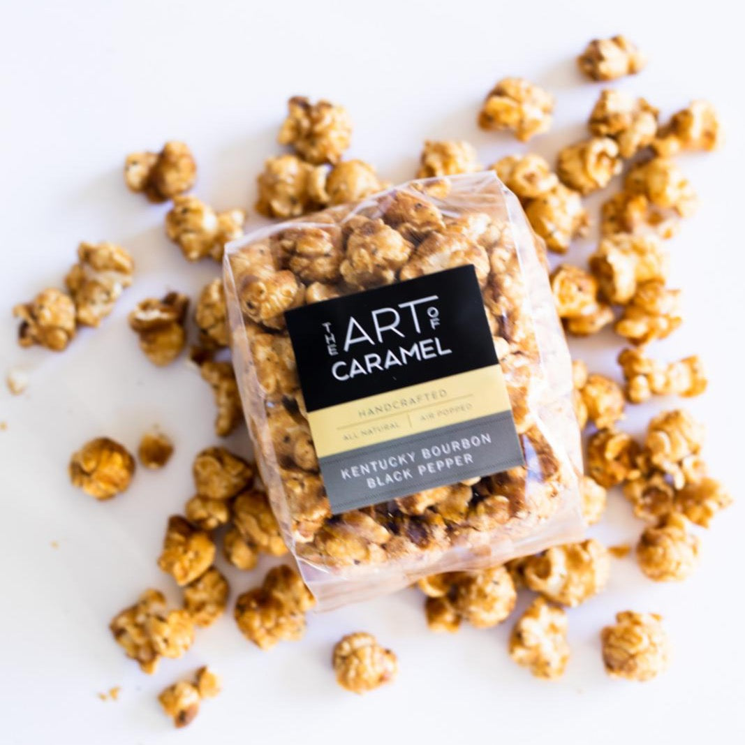 Mini Kentucky Bourbon Black Pepper PopcornThe Art of Caramel | BOXFOX